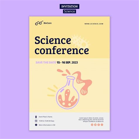 Premium Psd Science And Tech Invitation Template