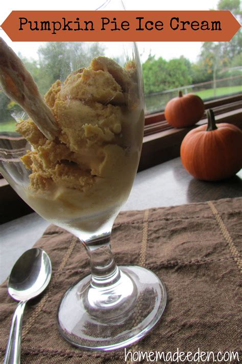 Recipe Homemade Pumpkin Pie Ice Cream Butter Believer