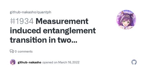 Measurement Induced Entanglement Transition In Two Dimensional Shallow Circuit · Issue 1934
