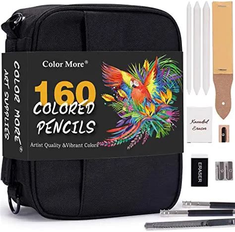160 مداد رنگی هنرمند مجموعه ای برای کتابهای رنگ آمیزی ، هسته نرم ، مداد طراحی هنری با شماره حرفه