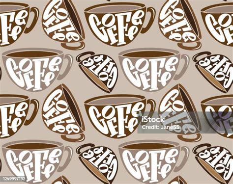 Tangan Digambar Doodle Huruf Kutipan Tentang Kopi Kehidupan Kopi Latar