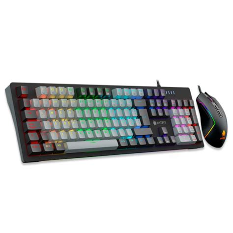 Ripley TECLADO ANTRYX MECÁNICO Y MOUSE GC 5600 NEGRO USB SWITH AZUL KIT