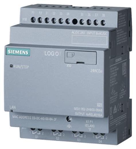 6ed1052 2hb08 0ba0 Siemens Siemens Logo Logic Module 24 V Dc Relay