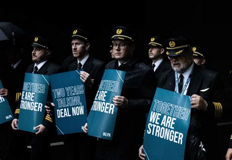 Aer Lingus Pilots March Around Dublin Airport During Eight Hour Strike
