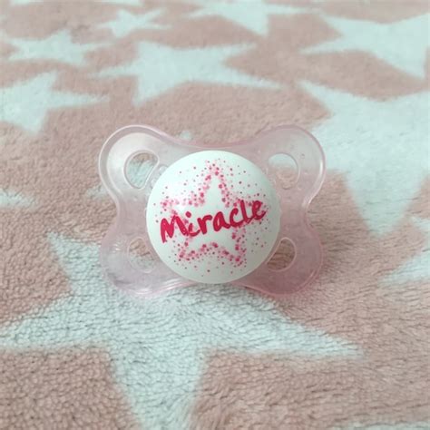 Abdl Modified Pacifier Mam Pink Miracle Etsy