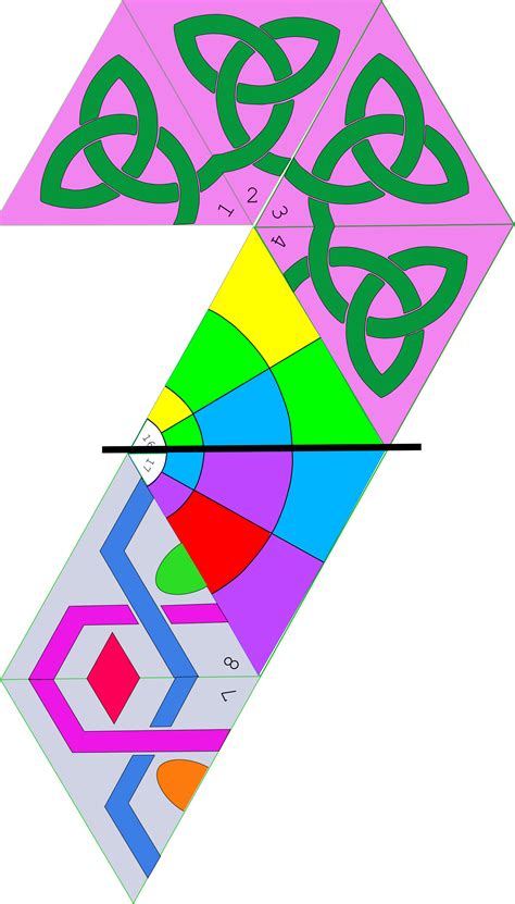 A Colourful Or Colour In Symmetrical Patterned Hexaflexagon Teaching London Computing A