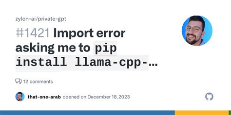 Import Error Asking Me To `pip Install Llama Cpp Python` Even Though