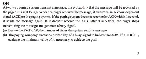 Solved A Two Way Paging System Transmit A Message The Chegg