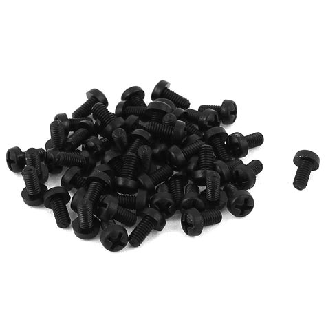 M X Mm Nylon Phillips Cross Pan Head Machine Screws Black PCS Bed Bath Beyond