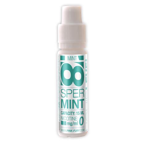 15ml Spermint Spearmint 6mg Eliquid With Nicotine Low Eliquid By Pink Fury