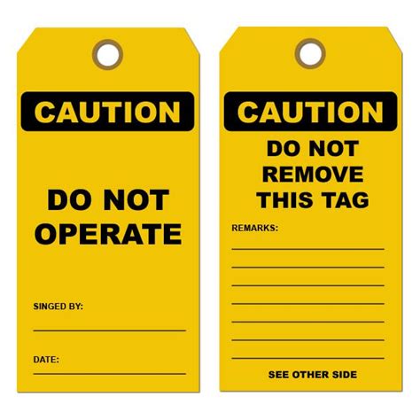 Do Not Operate Lockout Tag Custom Printed DesignsnPrint