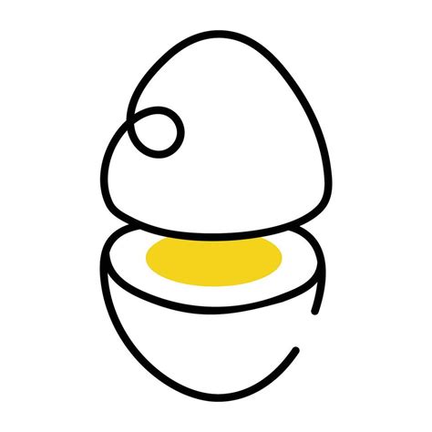 Trendy Boiled Egg 25439291 Vector Art At Vecteezy