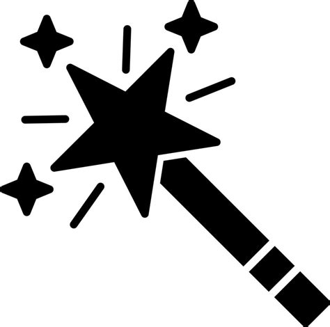 Magic Wand Vector Icon 21139708 Vector Art At Vecteezy