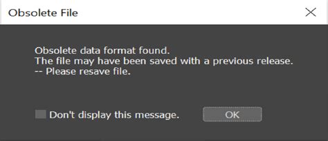 1 Obsolete File Message Migration Required The Obsolete Data Format