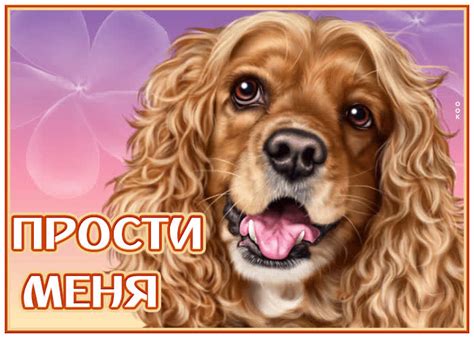 Исключительная открытка с собакой Прости меня Скачать бесплатно на