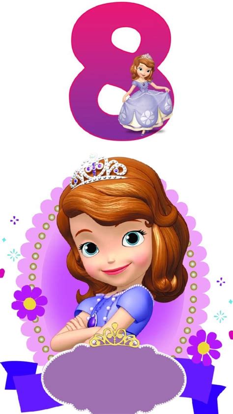 Sofia Cake Topper Happy Birthday Logo Sofia The First Birthday Party Birthday Cake Topper