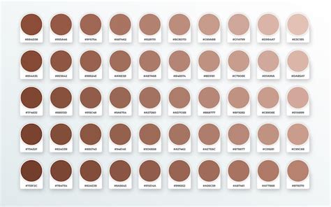 Premium Vector Shades Of Brown Color Palette With Hex