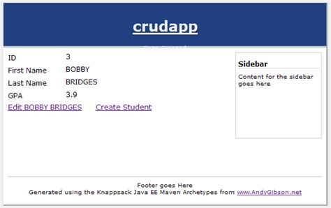 Crud Java Ee Coderlessons