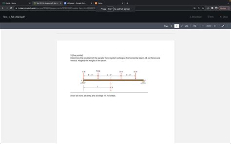 solved determine the resultant of the parallel force system