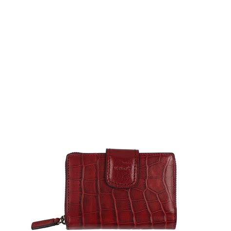 PORTFEL Z TŁOCZONEJ SKÓRY 9498105 RED Sklep internetowy Unisono