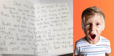 Boy Writes Letter To Teacher Who Put Him In A Time Out Yourtango