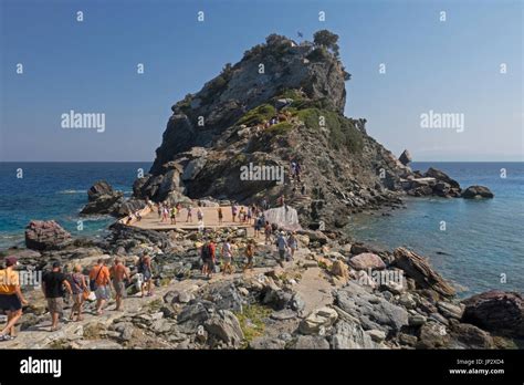 Mamma Mia église Agios Ioannis île De Skopelos Grèce Sporades Banque