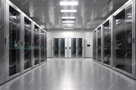 Premium Ai Image Server Room 3d Rendering Of Data Center