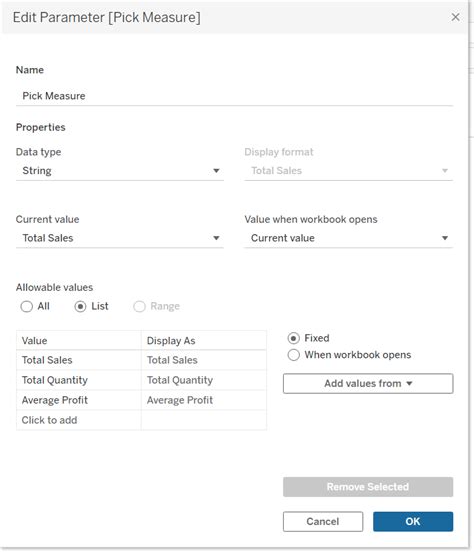 tableau tip how to use parameters to add interactivity