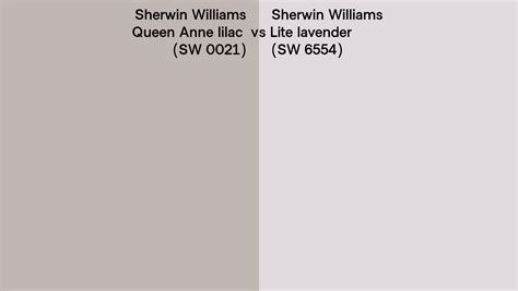 Sherwin Williams Queen Anne Lilac Vs Lite Lavender Side By Side Comparison