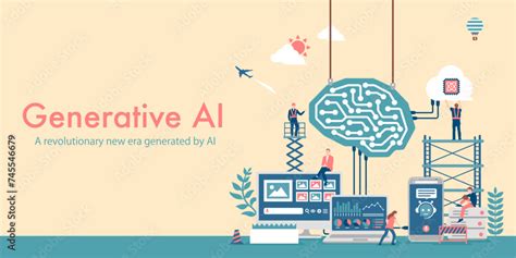 Generative Ai Artificial Intelligence Vector Banner Illustration