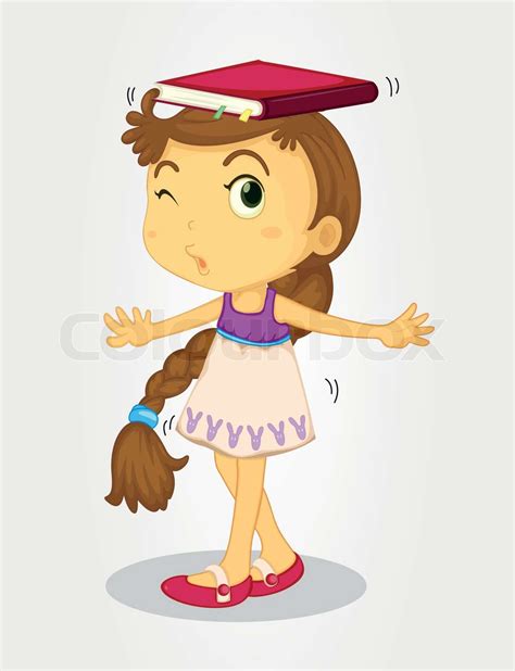 Girl With Long Hair Stock Vector Colourbox