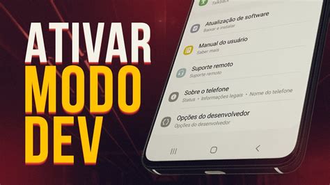 Como ATIVAR OPÇÕES do DESENVOLVEDOR no ANDROID 2022 YouTube