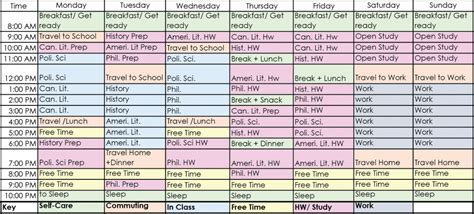 Create A Daily Schedule Cardioatila