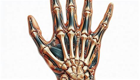 Anatomical Illustration Of Human Hand Structure Stock Illustration Illustration Of System