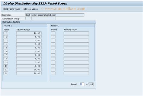 KPH3 SAP Tcode Display Distribution Key