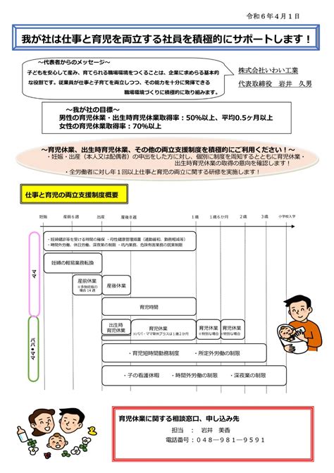 我が社は仕事と育児を両立する社員を積極的にサポートします！ 株式会社いわい工業｜埼玉県吉川市、三郷市、越谷市、八潮市の外構・エクステリア専門会社