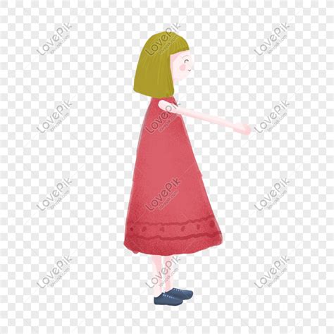 만화 손으로 그린 귀여운 소녀 Png 일러스트 무료 다운로드 Lovepik