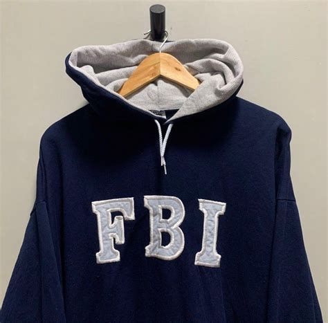 Fbi Embroidered Logo Hoodie Mens Fashion Tops And Sets Hoodies On