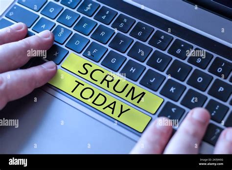 Sign Displaying Scrum Business Concept Handwriting As Distinct From Print Written Characters Of