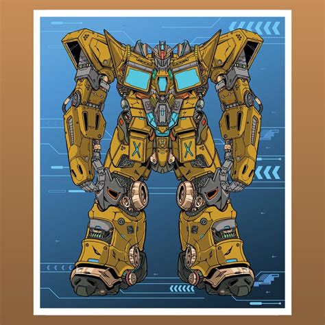 Mecha Robot War Builded By Head Arm Body Leg Weapon Illustration