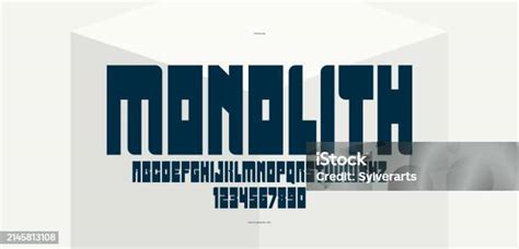 Bold And Strong Vector Geometric Font For Logos And Emblems Display