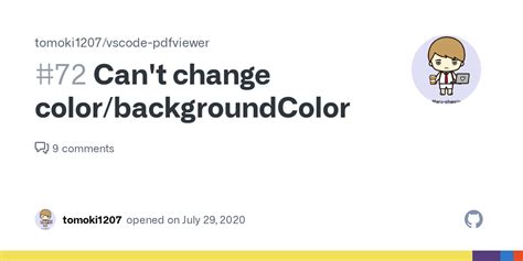 Can T Change Color BackgroundColor Issue Tomoki Vscode Pdfviewer GitHub