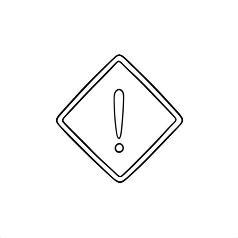 Premium Vector Doodle Handdrawn Warning Sign Exlamation Mark