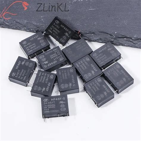 HF46F G 5 12 24 HS1 HS1T 7A 5A 4Pin 250VAC 30VDC DC5V 12V 24V Relays