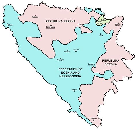 Bośnia i Hercegowina Mapa Mapy Bośni i Hercegowiny Travelin