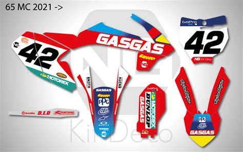 Kit déco GASGAS MC MCF FACTORY Séries 23 50 65 85 125 250 350 450