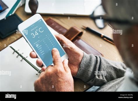 Weather Forecast Temperature Application Concept Stock Photo Alamy