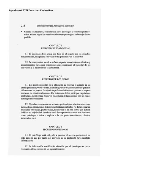 Código ético Del Psicólogo Pdf