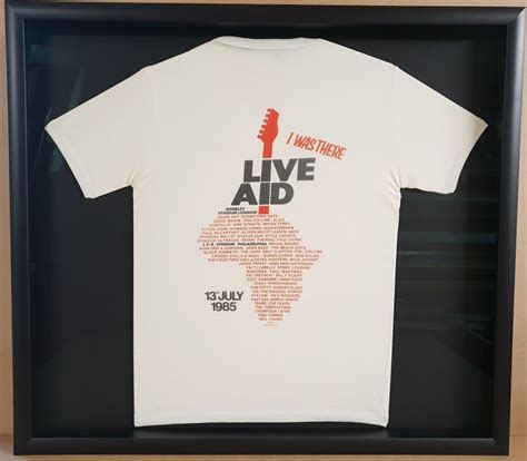 Live Aid T Shirt Bespoke Framing