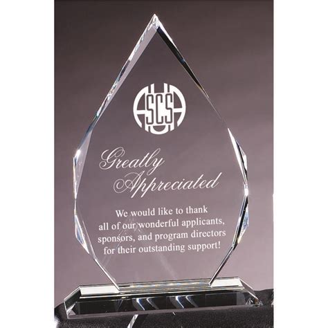 Crystal Teardrop Benchmark Awards Apparel Design
